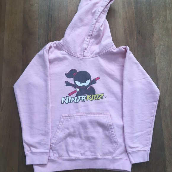 Ninja Kidz | Shirts & Tops | Ninja Kidz Pink Hoodie With Original Logo ...